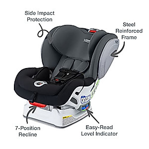Britax Advocate Clicktight Convertible Car Seat, Black Ombre SafeWash