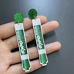 Beaded Pencil Earrings Teacher Earrings for Women Handmade Funny Pencil Book Drop Dangle Earrings for Teachers Appreciation Day Creative Jewelry Gifts -Style 8