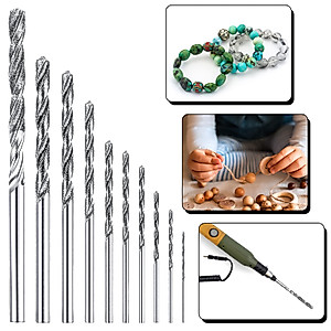 20 Pieces Diamond Drill Bits Set Twist Diamond Tip Drill Bit Heavy Duty Micro Diamond Drill Bit Set for Glass Tile Jewelry, 0.8 mm 1.0 mm 1.2 mm 1.5 mm 1.8 mm 2.0 mm 2.5 mm 3.0 mm 3.5 mm 4.0 mm