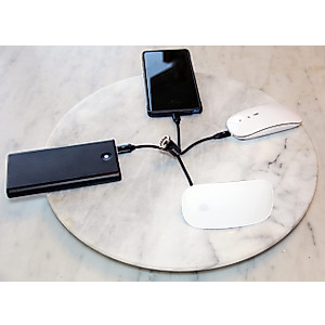 OHMAURA- Multi Charging Cable, 3 in 1 (2 - Pack) USB Cable with Keychain, Universal Portable Fast Charging Cable with 8 pin/TypeC/Micro Cable for All of Your Devices. (Black)