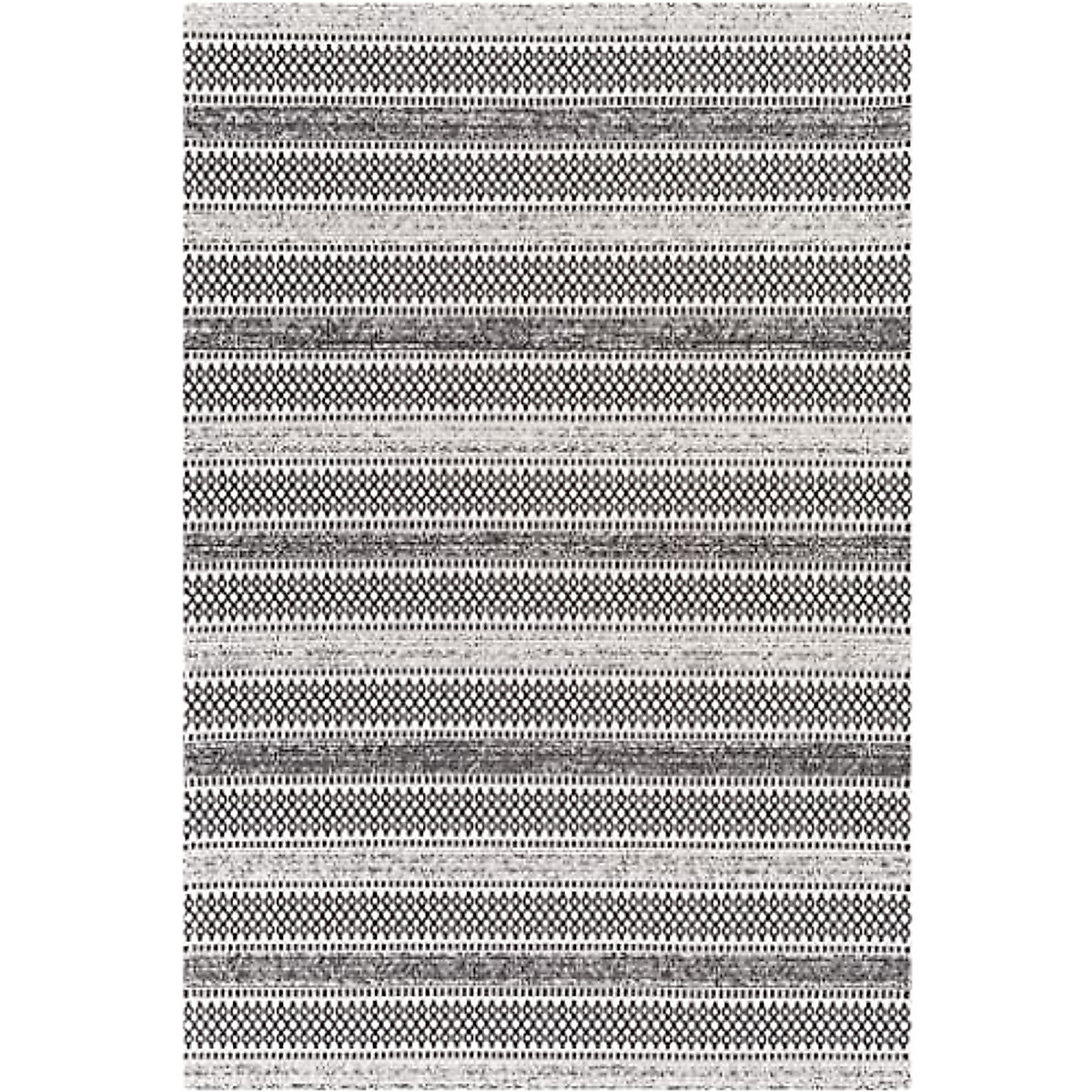 Mark&Day Area Rugs, 5x7 Stone Bohemian/Global Black Area Rug, Black/Cream Carpet for Living Room, Bedroom or Kitchen (5'3" x 7'3")