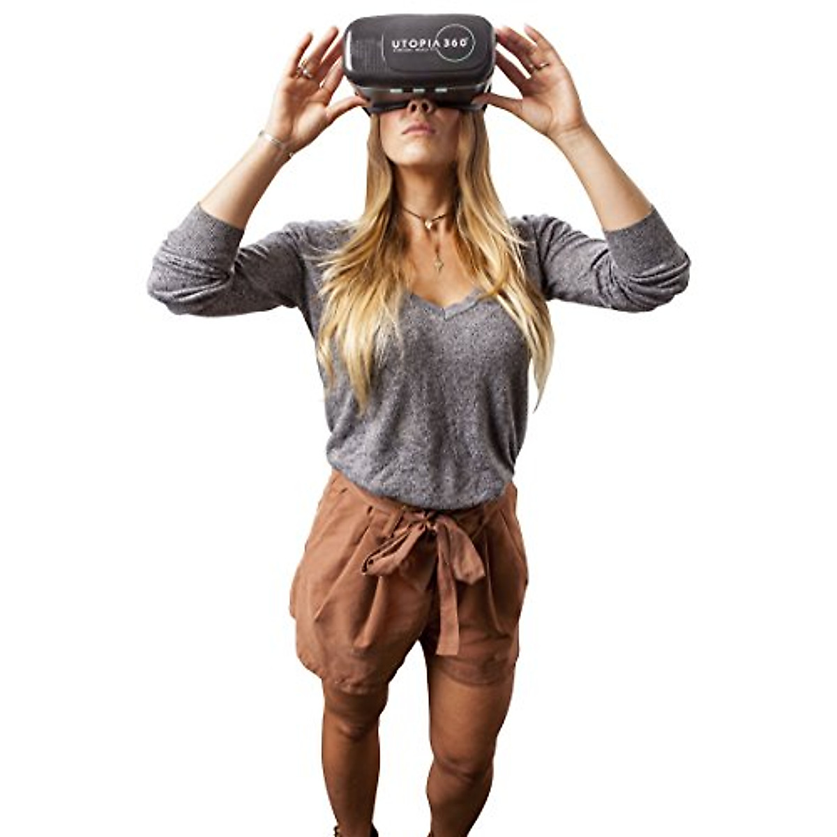 Utopia 360° VR Headset | 3D Virtual Reality Headset for VR Games, 3D Movies, and VR Apps - Compatible with iPhone and Android Smartphones (2018 Virtual Reality Headset Model)