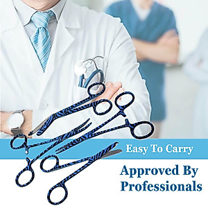 Set of 4 Bandage Scissors 5.5", Stitch Scissors 4.5" and Hemostat 5.5" Straight Made of Premium Quality Stainless Steel Scissors