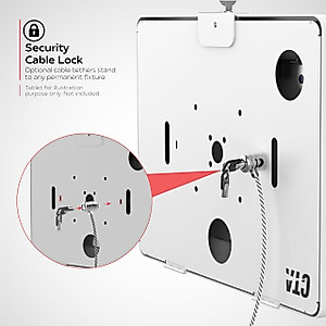 CTA Digital PAD-CURVEW Tablet Stand and Wall Mount with Paragon Enclosures (White)