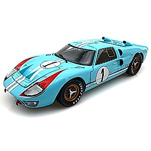 1966 Ford GT40 Mark II #1 Le Mans Miles/Hulme 1/18 Gulf Blue (Clean Version)