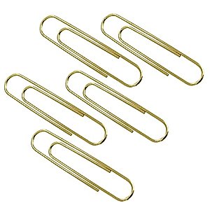 Paper Clip YYANGZ 15PCS 100mm / 4inch Heavy Duty Tight Grip Reusable Metal Gold Paperclips for Home Office School, Heavy Duty Bookmark