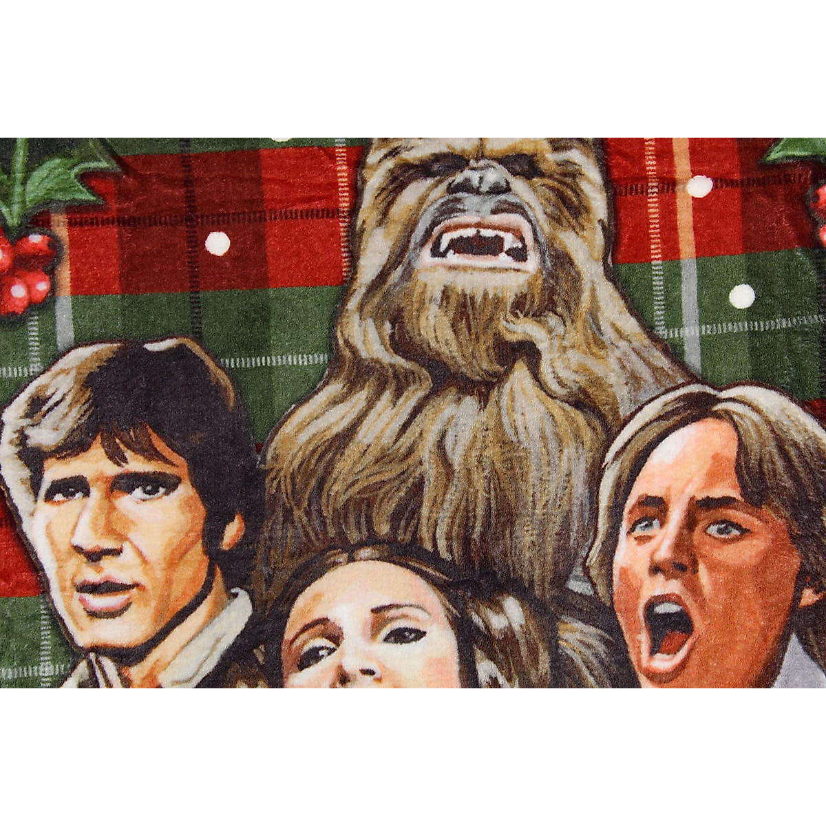 NORTHWEST Star Wars Holiday Chorus Carolers Plush Throw Blanket 46" x 60" (117cm x 152cm)