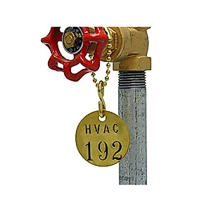 Brady Blank Valve Tags - Round Brass Tags, 1-1/2" Diameter, B-907 (Pack Of 25) - 23210