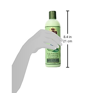 OKAY | Green Tea Nourishing Antioxidant Rich Conditioner | For All Hair Types & Textures | Revitalize - Rejuvenate - Restore | With Tea Tree Oil | Free of Paraben, Silicone, Sulfate | 12 oz , pale green