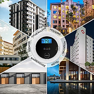 3 Pack Smoke and Carbon Monoxide Detector Powered by Battery with Digital Display, Dual Alarm Sensor of Smoke and CO,Easy to Install