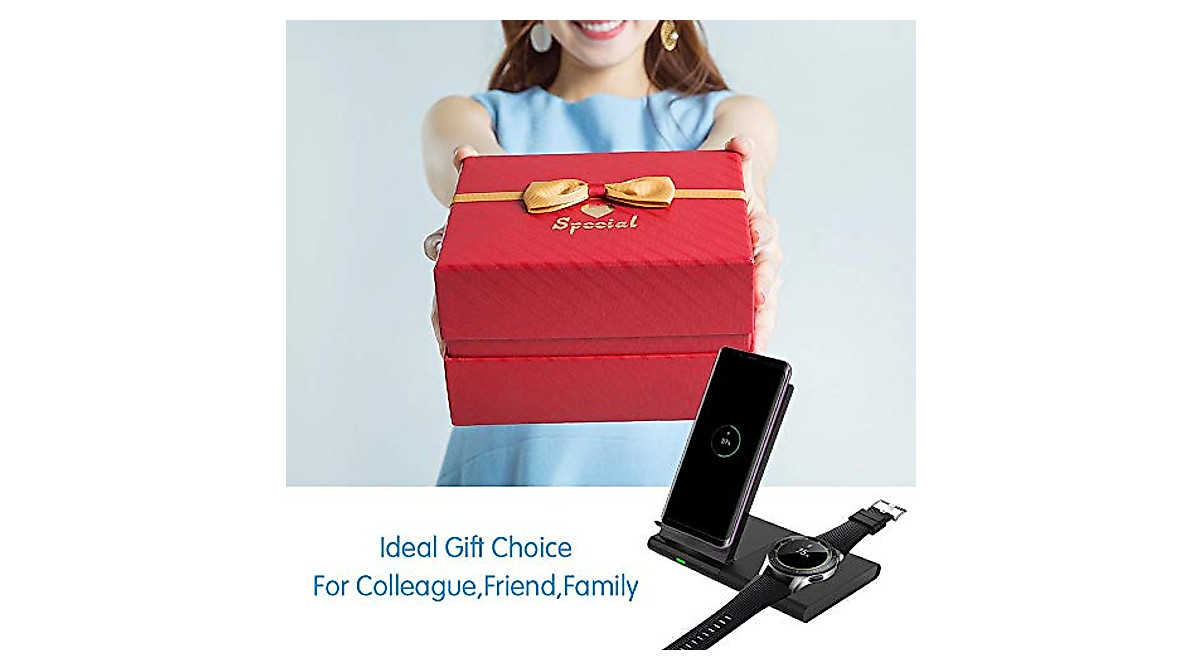 COSOOS Dual Wireless Charger Stand for iPhone & Samsung