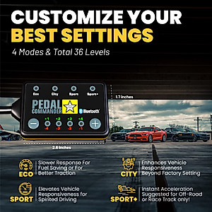 PEDAL COMMANDER for Ford Mustang 2011-2024 Throttle Response Controller Fits: 5th,6th,7th Gen, Base, EcoBoost, GT, Boss 302, Mach 1, Shelby, Roush, Saleen, Ford Mustang Accessories