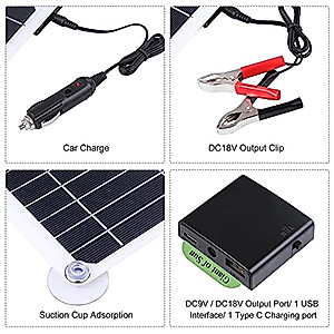 DSJ 100W 18V Solar Panel Kit USB Monocrystalline Flexible Power Bank Solar Charger for Car Rv Boat Smartphone Charger/20A