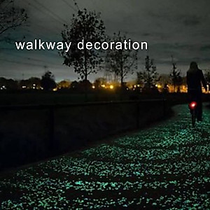 HappyFiller Glow in Dark Green Luminous Stones for Aquarium Fish Tank Rocks,Fairy Garden Decoration,Terrarium Succulent Soil Cover,Outdoor Decor,Backyard Walkway Stepping Pebbles