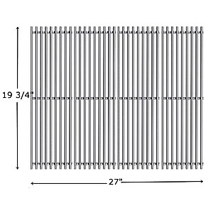 KEESHA 19 3/4 Inch Grill Grate Replacement for Chargriller 2121 2123 2222 2828 3001 3030 3725 4000 5050 5252 King Griller 3008 Gas Grill, Stainless Steel Cooking Grid - 4 Pack