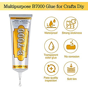 B7000 Rhinestone Glue Clear, Multi-Function Super Jewelry Glue for Craft DIY Jewelry Phone Screen Repair