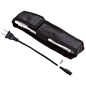 POLICE Stun Gun M12 - Aluminum Mini Rechargeable with LED Flashlight, Silver