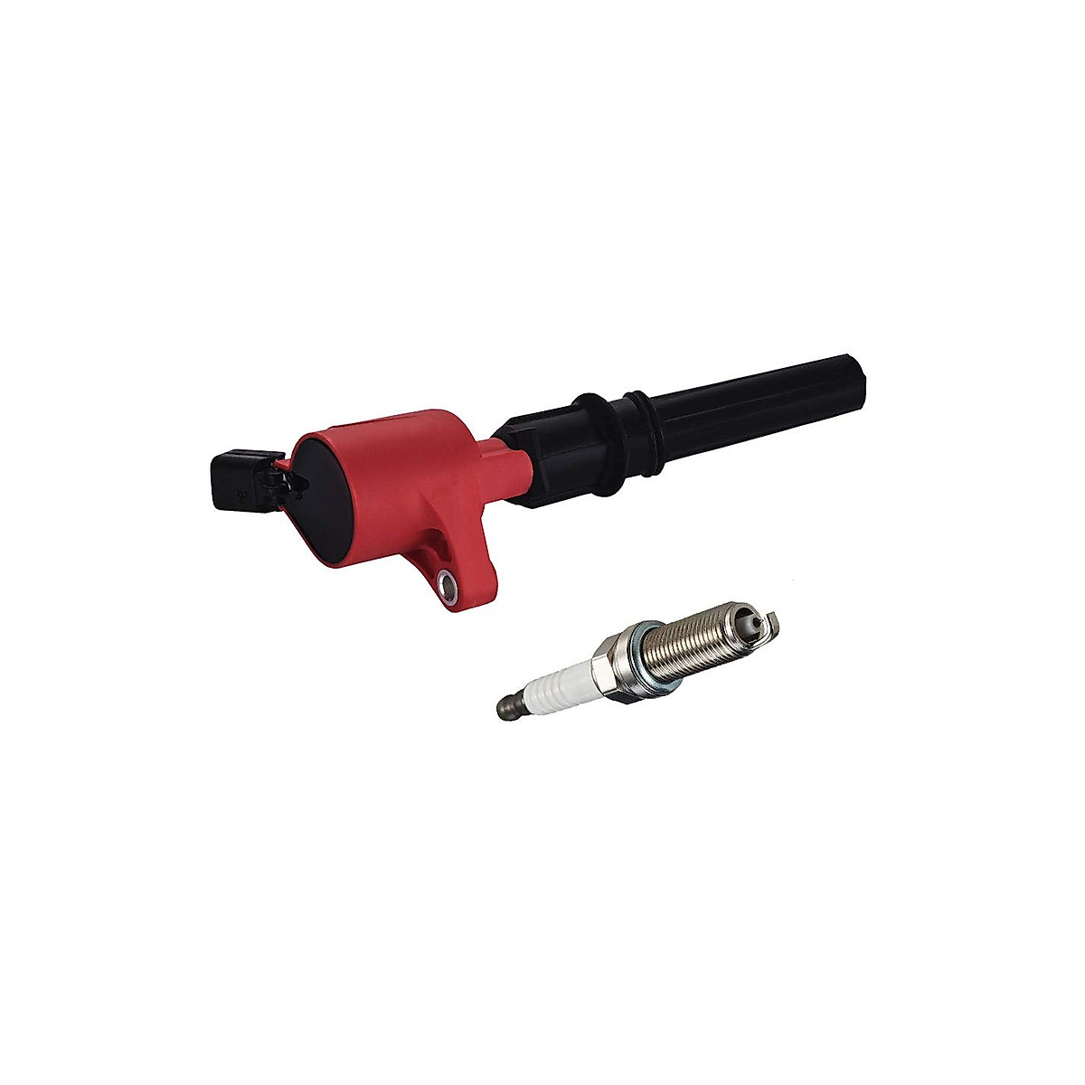 ENA Set of 10 Red Ignition Coil Pack and Iridium Spark Plug Compatible with Ford Lincoln Mercury Crown Victoria E150 E250 Expedition Explorer F150 Mountaineer 4.6L Replacement for FD503 SP493