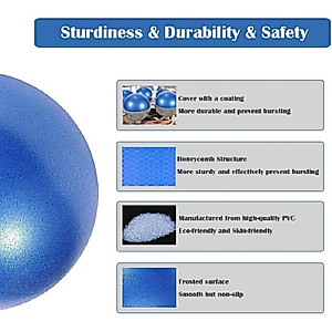 CARDALLTRY Mini Exercise Ball 9Inch Samll Bender Ball for Stability Barre Pilates Yoga Core Training and Physical Therapy Exercise Equipment for Back Inner Thigh and Balanced Body (2 Pack)