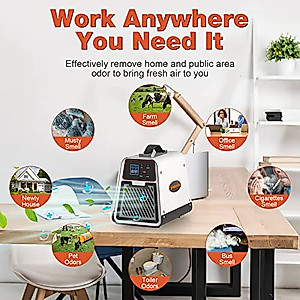 Abestorm Commercial Ozone Generator 7,000mg/h Portable Ozone Machine for Cars, Industrial O3 Air Purifier Generator for Odor Removal, Rooms, Pets, Smoke（OZ-G700）