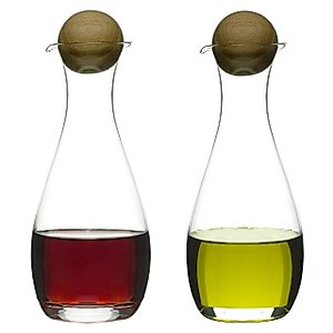 Sagaform Bottles Nature Collection Oil/Vinegar Carafe, 10-Ounce, Glass