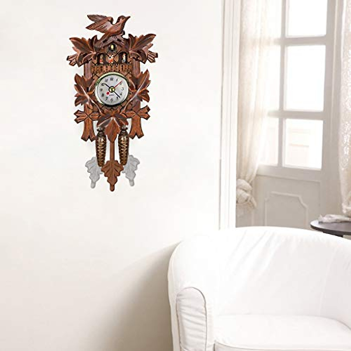 RTUGOVT Handcrafted Wood Cuckoo Wall Clock for Home Kids Room Decor Home Decoration