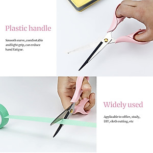Scissors All Purpose Craft Scissors, Light Pink Multipurpose Fabric Scissors Sewing Scissors Sharp Scissors for Office (Light Pink)