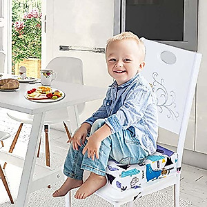 Toddler Booster Seat for Dining Table, Portable Increasing Cushion for Boys