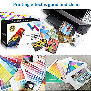 Leize Remanufactured Ink Cartridges Replacement for Epson T312XL T312 6-Pack (T312XL120 T312XL220 T312XL320 T312XL420 T312XL520 T312XL620) for Expression Photo XP-8500 XP-8700 Printer (BK/C/M/Y/LC/LM)