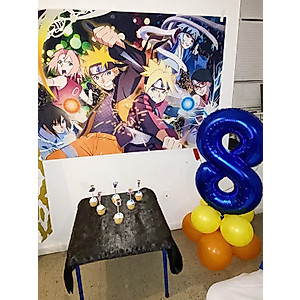 40 Inch Number 8 Balloon, Giant Navy Blue 8 18 28 80 Birthday Balloons for Men Boys, 8th Birthday Decorations Party Supplies, Wedding Anniversary, Graduations