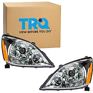 TRQ Headlight Assembly Set Headlights Driver & Passenger Side Halogen Compatible with 2003-2009 Lexus GX470 LX2502124 LX2503124