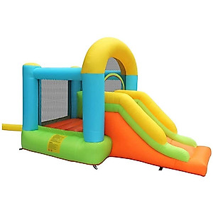 Castle Bouncer with Slide Inflatable Castle Playground Equipment Children's Play House Indoor and Outdoor Small Trampoline Inflatable Bouncy Castle