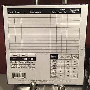 Reel Tape High Output Studio Quality Recording Tape 1800 Ft.