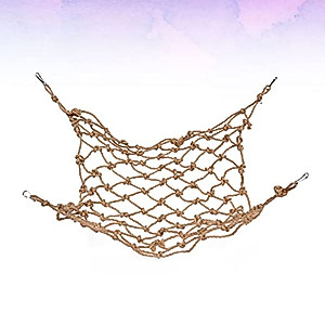 Balacoo Hamster Hammock Gym Cockatoo Size for Hanging Macaw Pendant Swing Budgie Parakeet Play Small Rope Toys Lovebirds Cage Ladder Hamster Toy Net Bird Climbing Buckle Parrot with