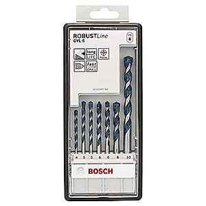 Bosch 2608588167 Drill Bit "Robust Line Cyl 5" For Concrete 7 Pcs