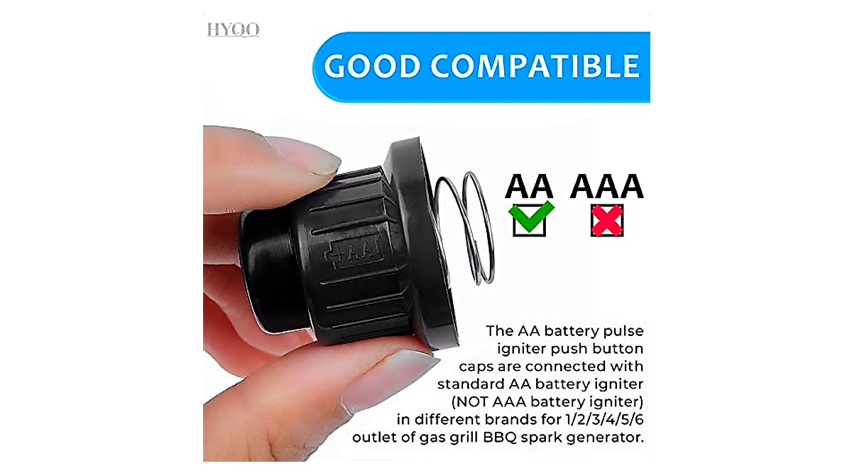 AA Igniter Switch Button for Gas Oven, Fire Pit & Grill