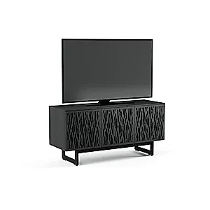 BDI Elements 8777 Triple Wide Cabinet, Wheat Doors, Media Base, Charcoal