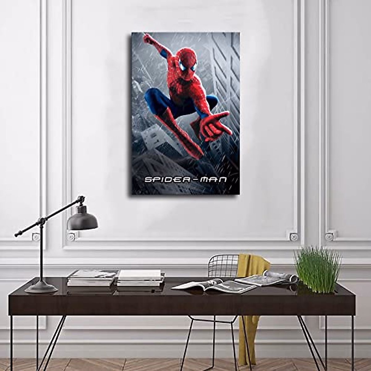 YANSHENG Spider Poster Man Peter Hero Movie Poster Canvas Poster Wall Art Decor Print Picture Paintings for Living Room Bedroom Decoration 12x18inch(30x45cm) Unframe: