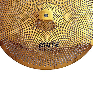 Arborea Low Volume Cymbal Mute Cymbal Golden 14" Hi-Hats Cymbal Drum Quite Cymbal For Practice (14"Hi-Hats)