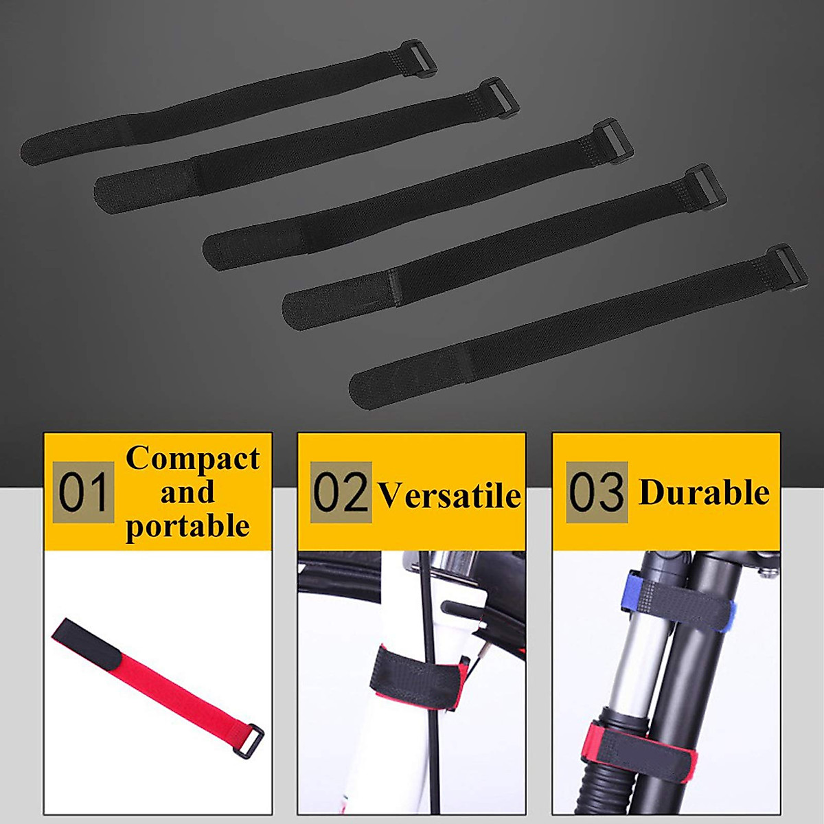 Bike Handlebar Straps, Phone Or Flashlight Mount Holder,Nylon Handlebar Band for Mountain Bike, Electric Vehicles, Road Bike,Etc.