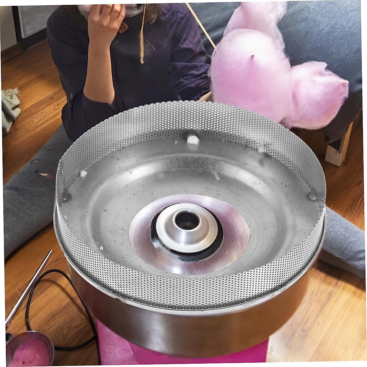 DOITOOL Stainless Steel Mesh Cover Maker Parts Sugar Dispenser Bowl Easy Install for Floss Production