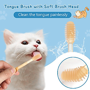 sodknow Silicone Soft Cat Dog Toothbrush (Yellow, Common) (01)