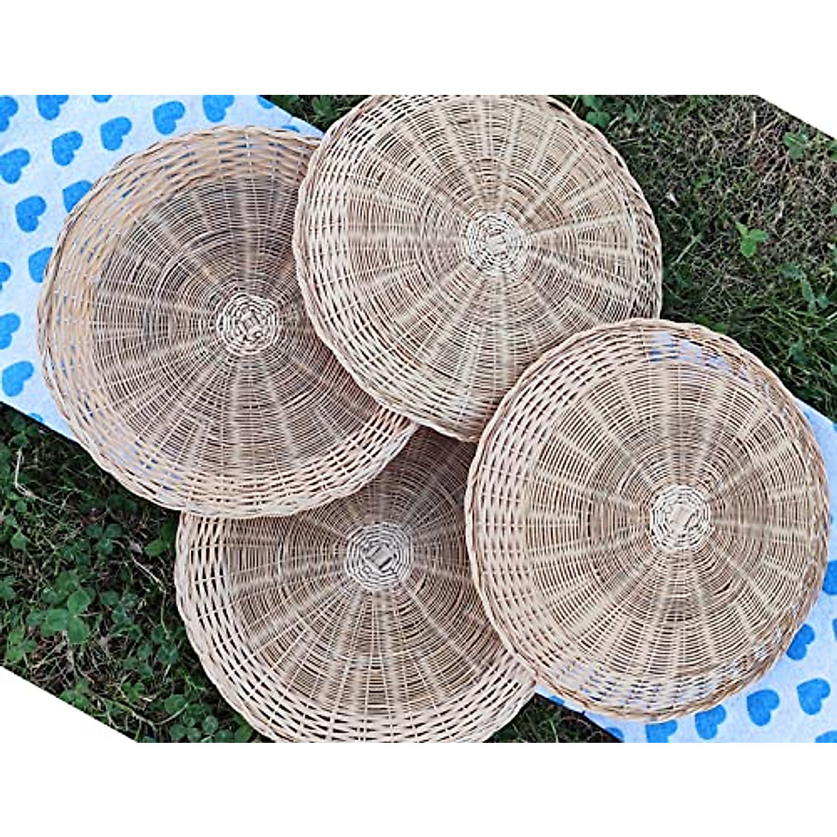 CTRL A TAB Handmade Bamboo Paper Plate Holder For Home Party Daily Dinning Picnic Wall Decorate