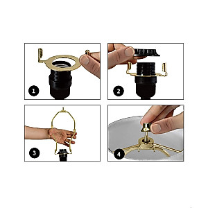 Slip UNO Adapter Converts Your 17" high Lampshade to fit on Slip UNO Lamp Base (1 7/16" Opening) - 14"h