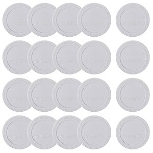 20 Pieces Rubber Bottoms for Sublimation Tumblers, Anti-Slip Silicone Bottoms with Adhesive for Skinny Tumblers, Protective Non-Slip Silicone Bottoms for Mason Jars Thermal Bottle(56 mm, Grey)