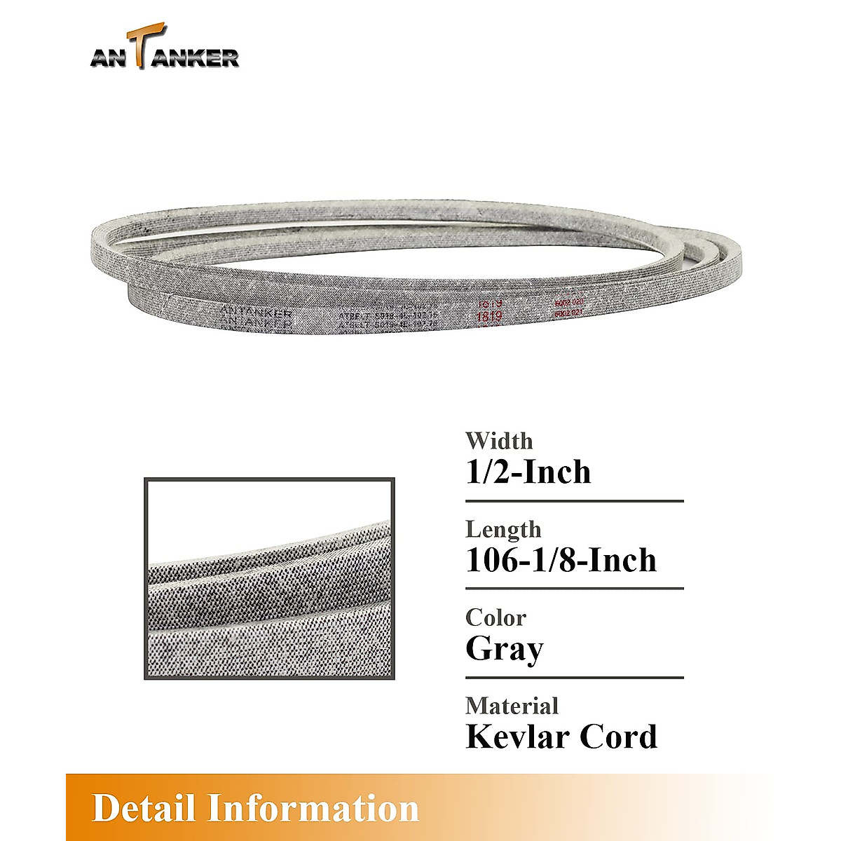 Antanker 532405143 Kevlar Belt Replacement for Craftsman/AYP 405143 Mower Deck Belt 46" Mower