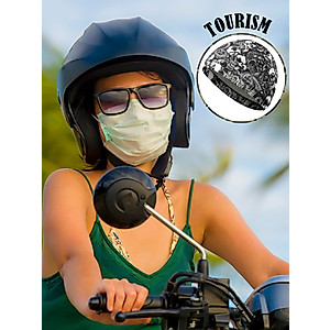 SATINIOR 6 Pieces Cooling Skull Caps for Men Helmet Liner Sweat Wicking Cap Wicking Beanies Hat Liner for Cycling Running (Cool Patterns)