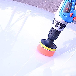 Multipurpose Drill Brush Scrubber Cleaning Set for Car Wheels, Car Seats, Car Carpet Medium Stiff Brushes, Car Wave Polishing Sponge, Wheels Tiles Hubs Care Power Cone Buffing Sponge, 9PCS/Set