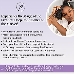 NaturAll Hair Mask - 4 Oz. Deep Conditioning for Dry Damaged Hair and Growth Hydrating Ice Cream Treatment Ideal for All Hair Types (Lavender & Tea Tree)