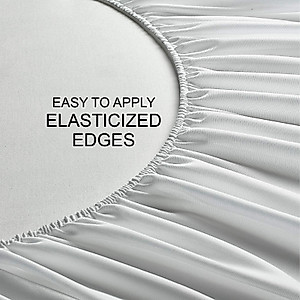 PURE BAMBOO Crib Waterproof Mattress Protector - Viscose Derived from Bamboo, Breathable Noiseless Mattress Cover Pad Protects Against Moisture & Stains - Fits 52x28x6 inch Crib Mattress (Crib)